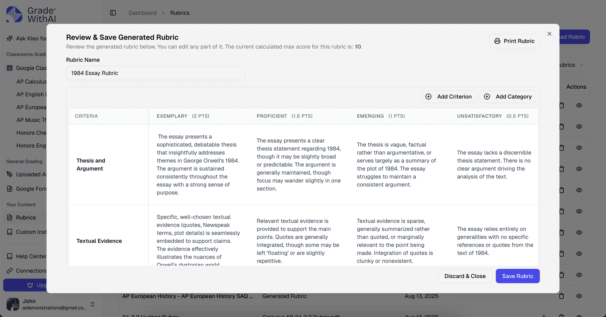 AI AP Seminar Grader — Free IRR, TMP, IWA | GradeWithAI