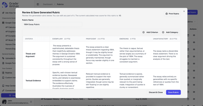 AI AP Seminar Grader — Free IRR, TMP, IWA | GradeWithAI